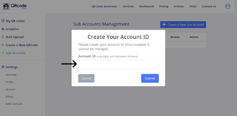 How to add Sub Accounts? - QRCodeChimp Support